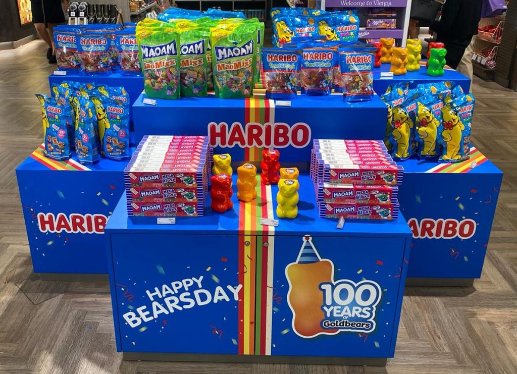 Haribo 100 Year “Bearsday” Campaign, Global Airports – Kounter